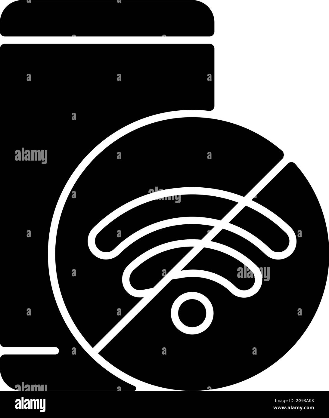 Internet connection issues black glyph icon Stock Vector Image & Art ...