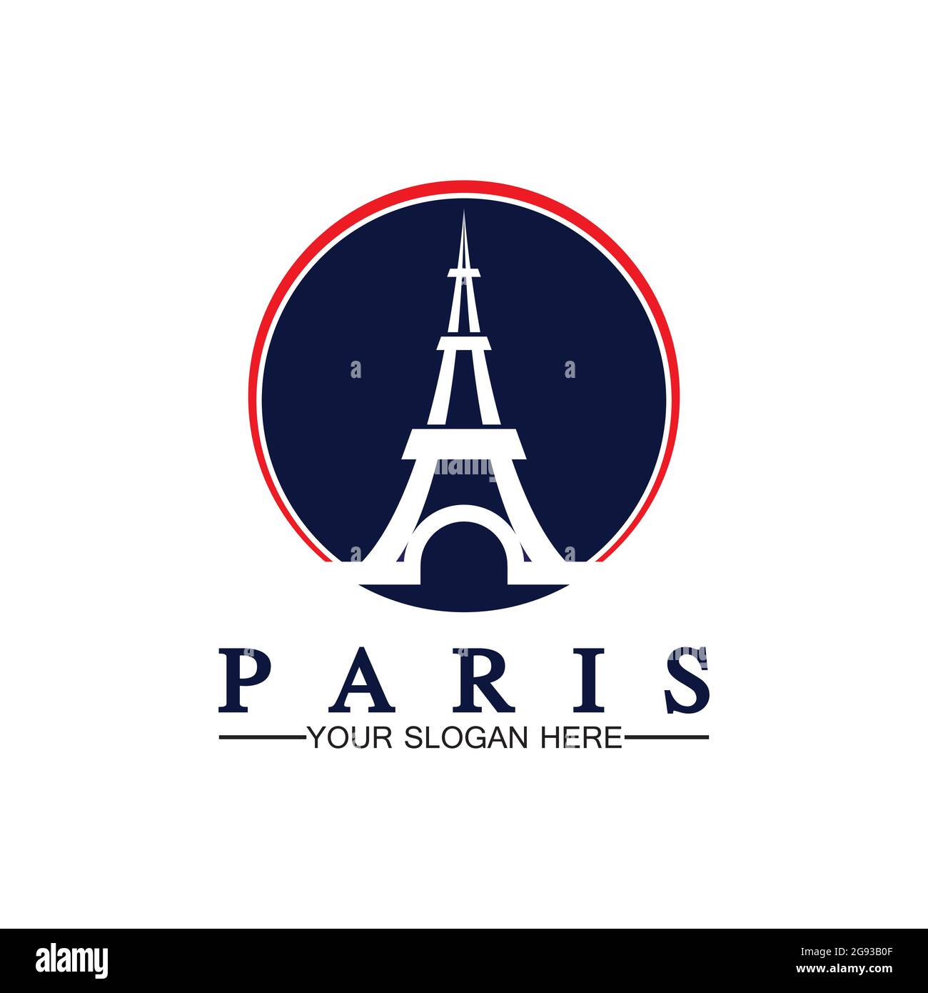 Paris and Eiffel tower logo vector icon illustrator design template ...