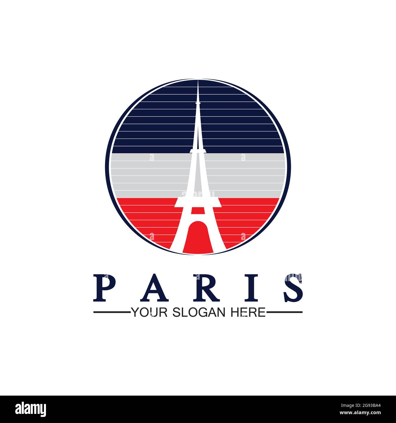 Paris and Eiffel tower logo vector icon illustrator design template ...