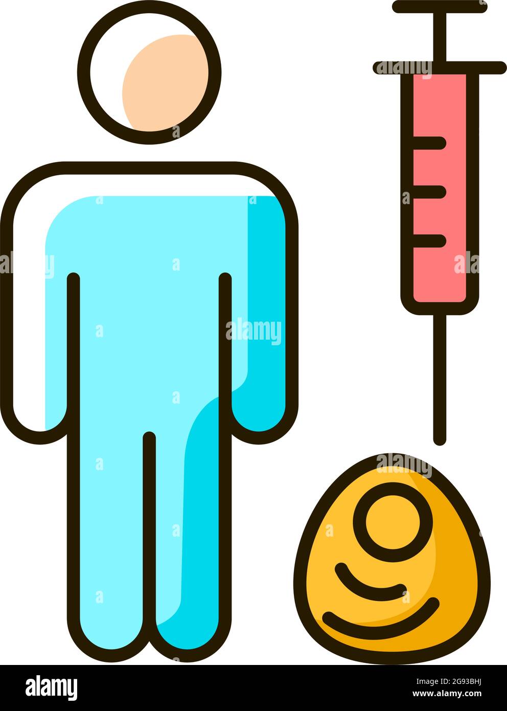 Human cell testing RGB color icon Stock Vector Image & Art - Alamy