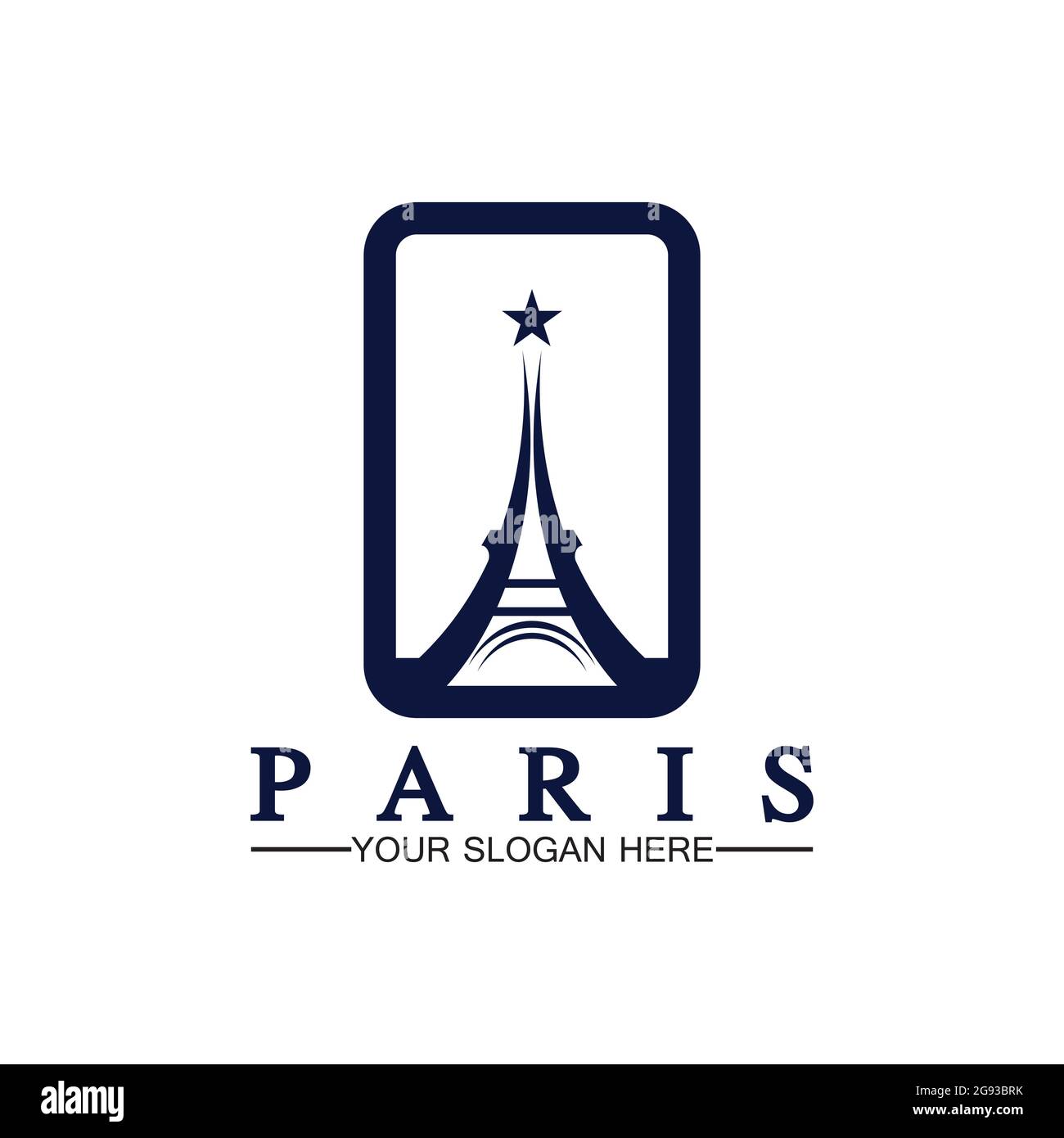 Paris and Eiffel tower logo vector icon illustrator design template ...