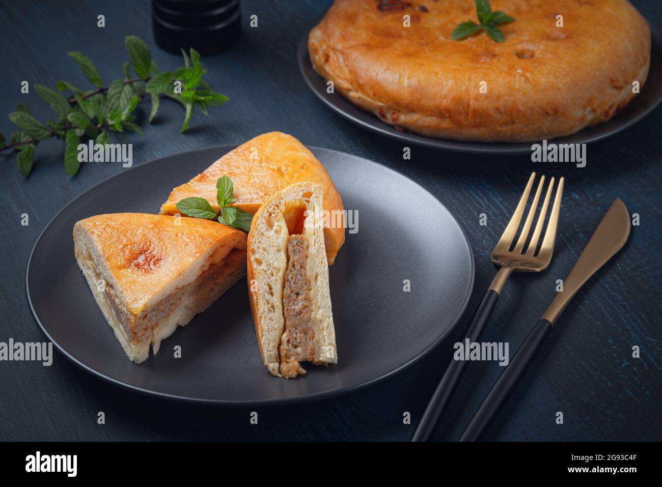 Sweet potato pie slice plate hi-res stock photography and images - Alamy