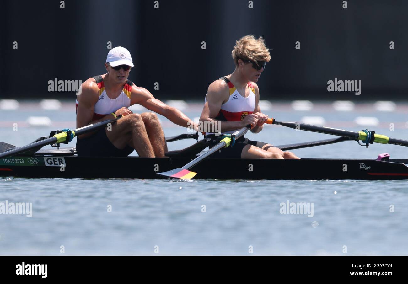 Tokio, Japan. 24th July, 2021. Rowing: Olympics, preliminaries, Lgw ...
