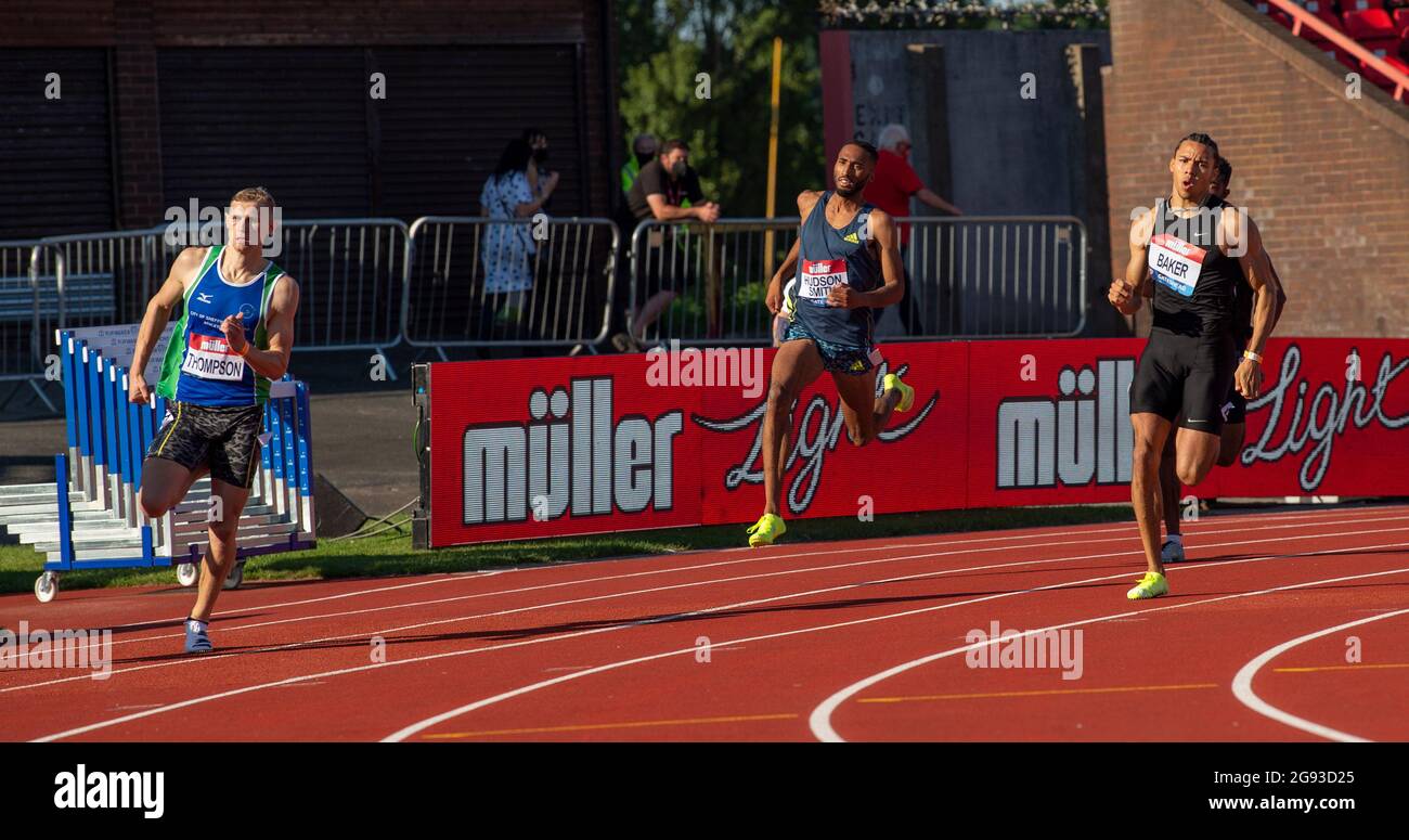 GATESHEAD, ENGLAND - JULY 13: Lee Thompson, Matthew Hudson-Smith and ...