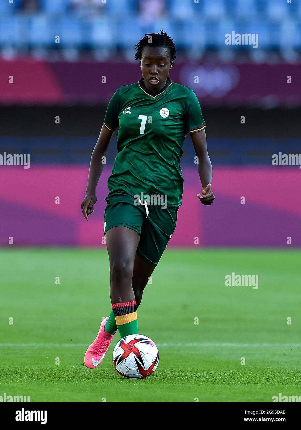 Rifu, Japan. 24th July, 2021. RIFU, JAPAN - JULY 24: Ochumba Lubandji ...