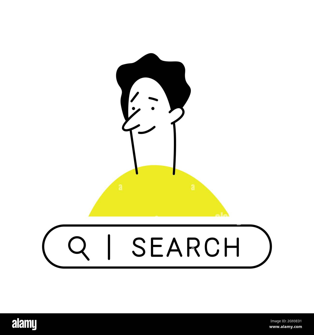 Curious Cartoon Person