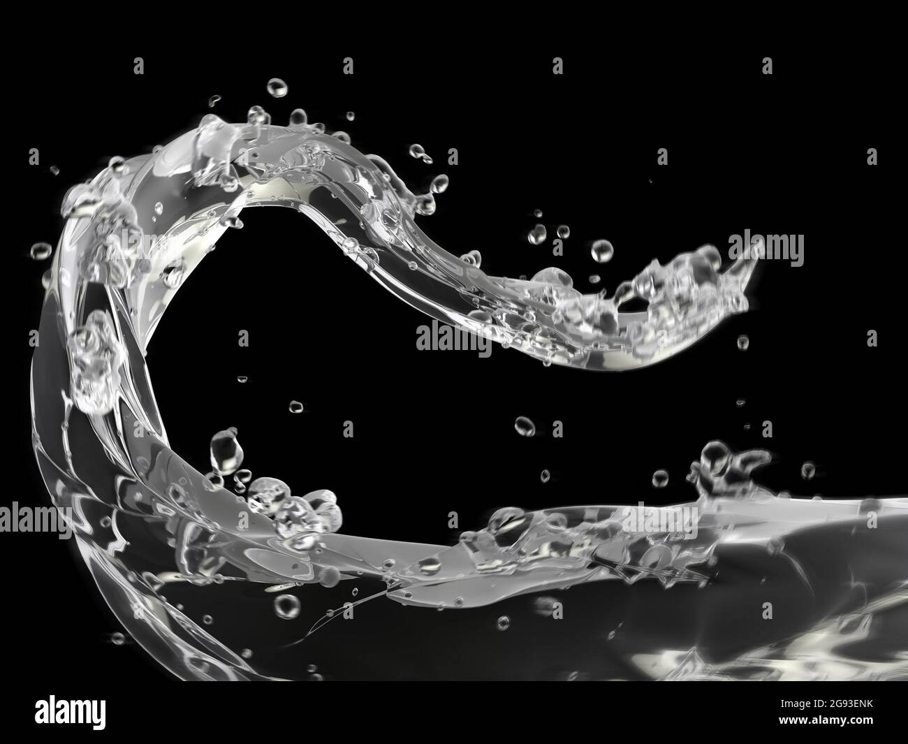 3D Rendering of a Clear Liquid Water Flow Stock Photo - Alamy