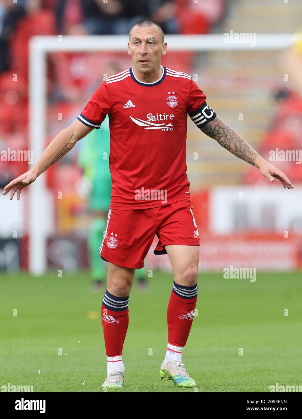 Scott Brown of Aberdeen during the UEFA Europa Conference League second ...