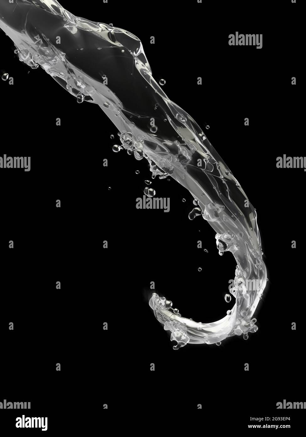 3D Rendering of a Clear Liquid Water Flow Stock Photo - Alamy