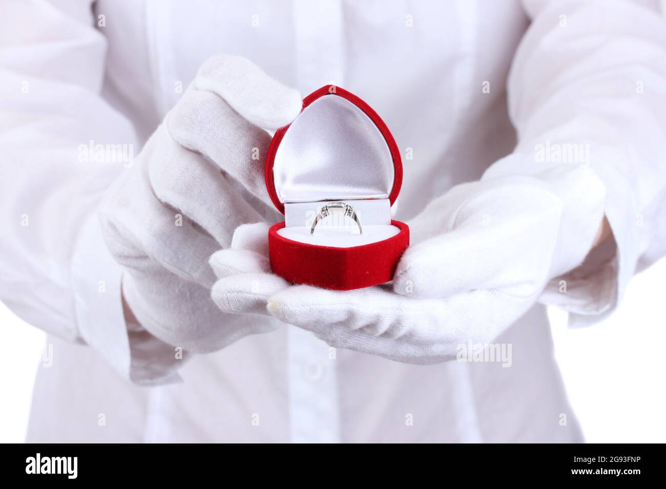 women hands holding ring in box Stock Photo - Alamy