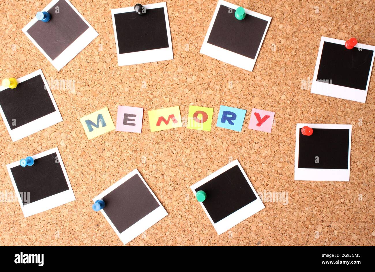 Cork board with notes Stock Photo - Alamy