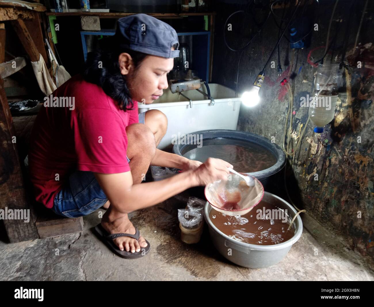 For Editorial Use Only, 21 July 2021, Betta Fish Food Seller, Kutir ...