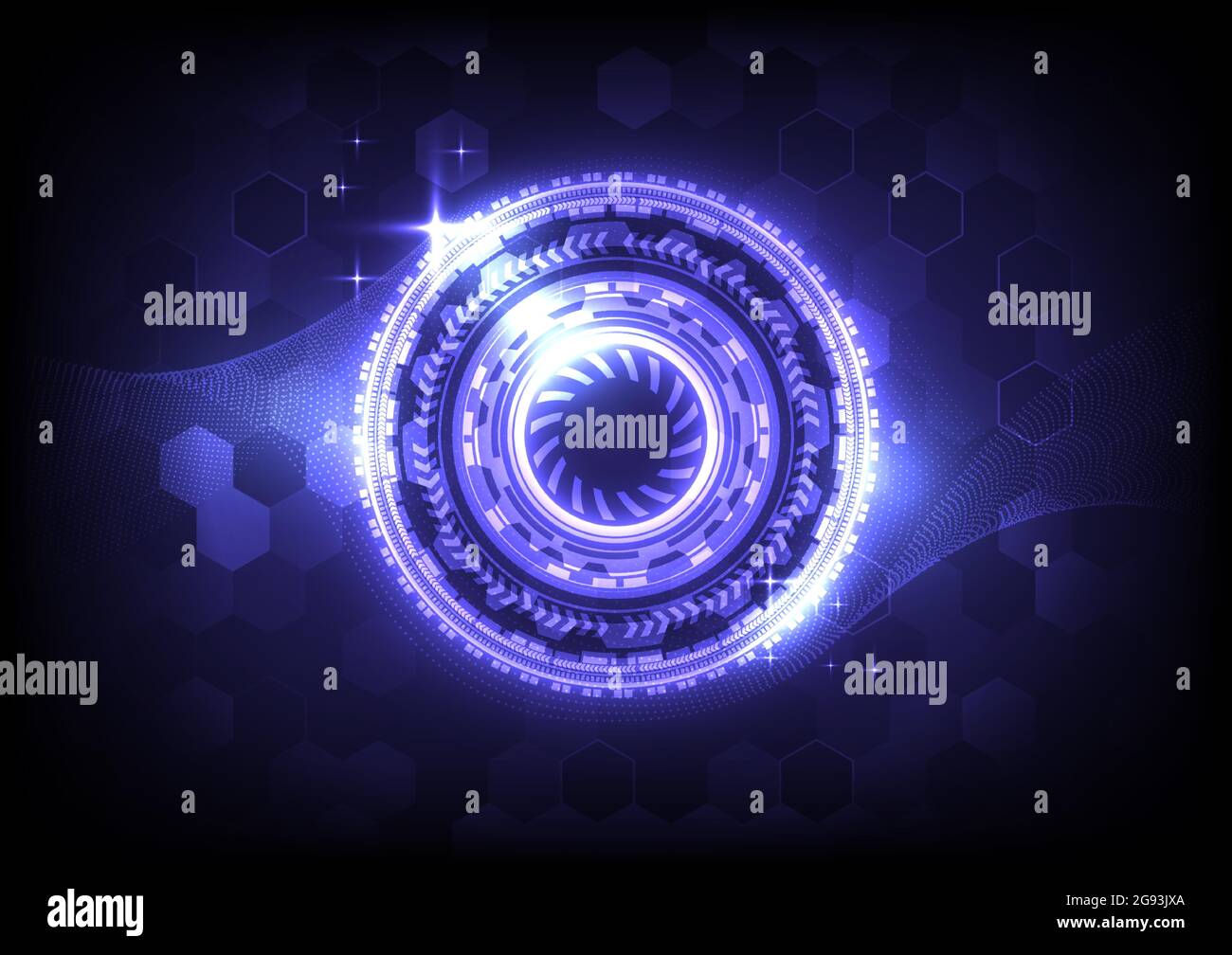 Futuristic Sci-Fi glowing HUD user. Digital infographic frame. Abstract ...