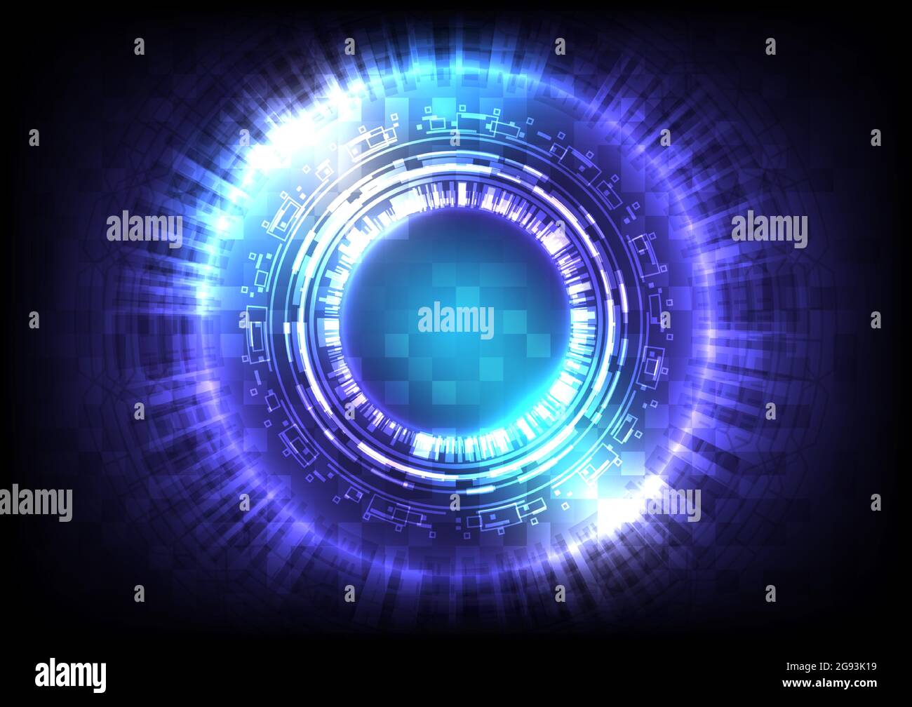 Futuristic Sci-Fi glowing HUD user. Digital infographic frame. Abstract ...