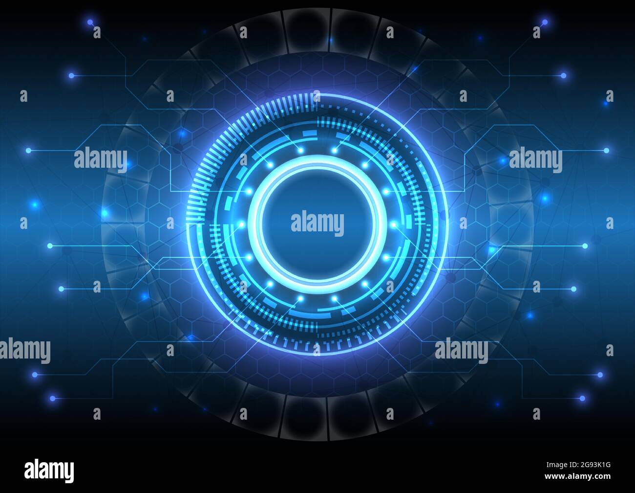 Futuristic Sci-Fi glowing HUD user. Digital infographic frame. Abstract ...