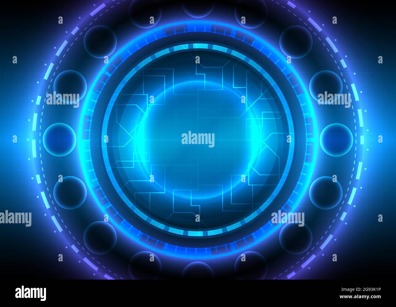 Futuristic Sci-Fi glowing HUD user. Digital infographic frame of data ...