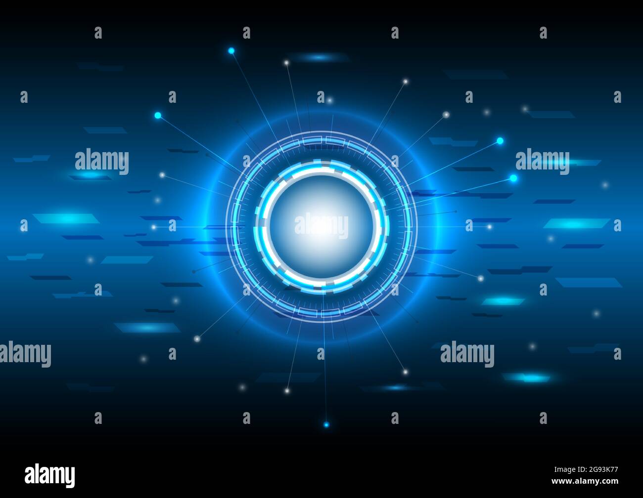 Futuristic Sci-Fi glowing HUD user. Digital infographic frame. Abstract ...