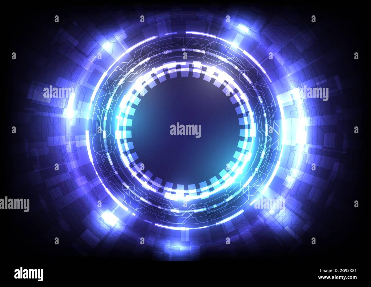 Futuristic Sci-Fi glowing HUD user. Digital infographic frame. Abstract ...
