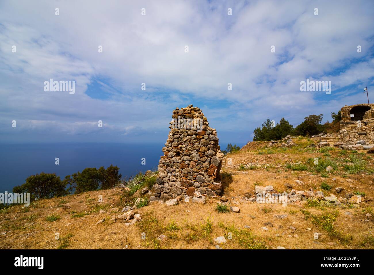Syedra ancient city ruins in Alanya Antalya Turkey. Syedra ruins. Roman ...