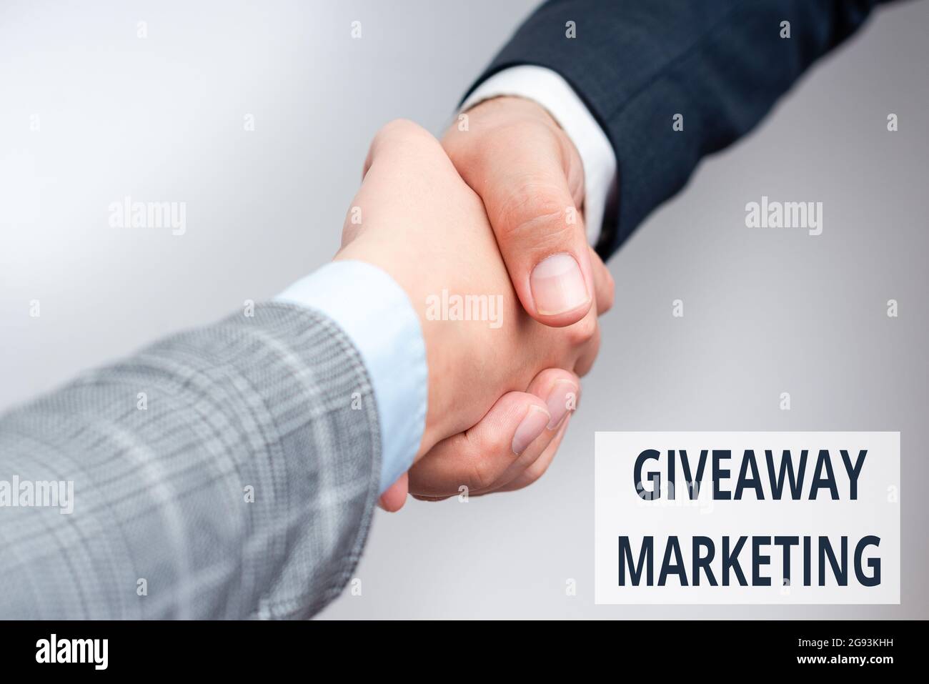 Sign displaying Giveaway Marketing. Business idea distribution of free ...