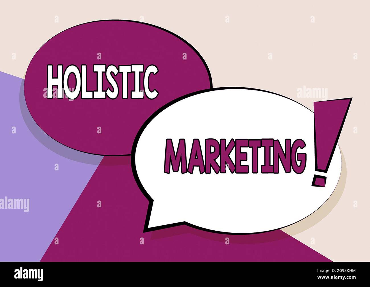Sign displaying Holistic Marketing. Concept meaning developed by ...