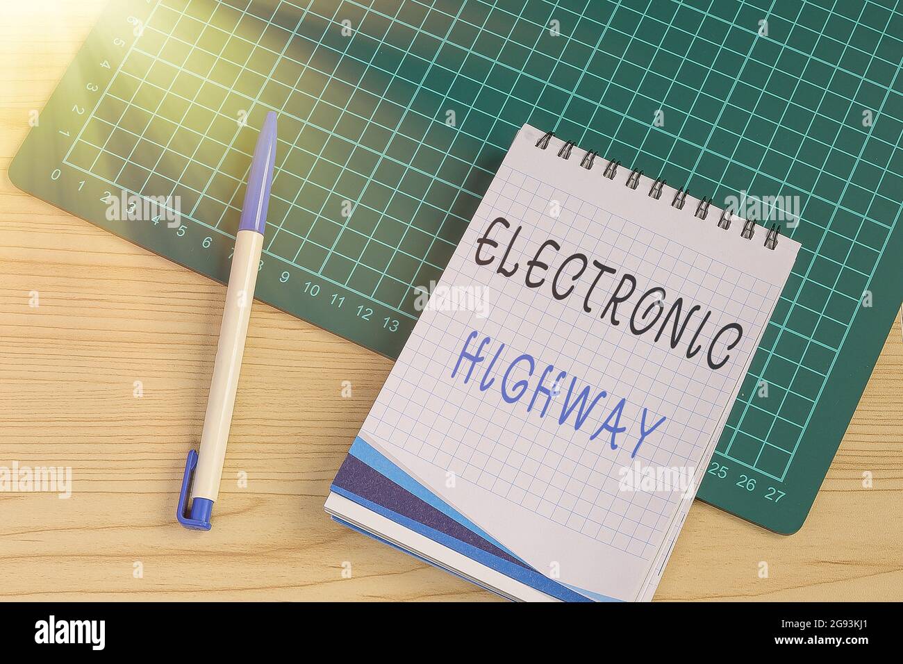Sign displaying Electronic Highway. Internet Concept Digital ...