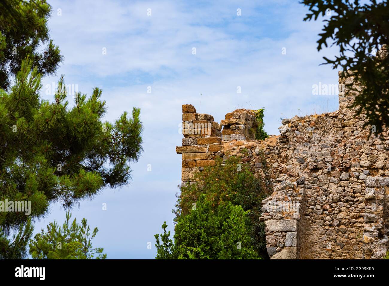 Syedra ancient city ruins in Alanya Antalya Turkey. Syedra ruins. Roman ...