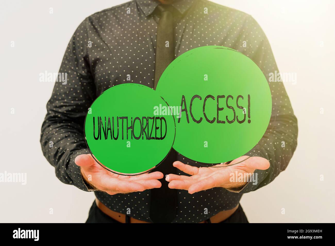 Writing Displaying Text Unauthorized Access Business Concept Use Of A Computer Or Network