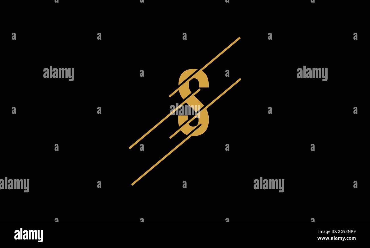 Letter S technology logo with diagonal lines for fast tech concept in ...