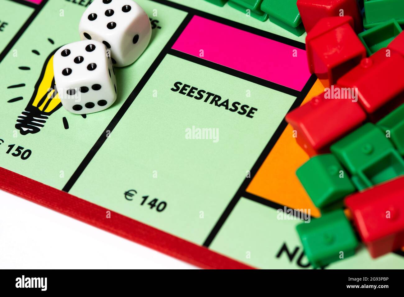 Close up of Seestrasse on German Monopoly Board Stock Photo - Alamy