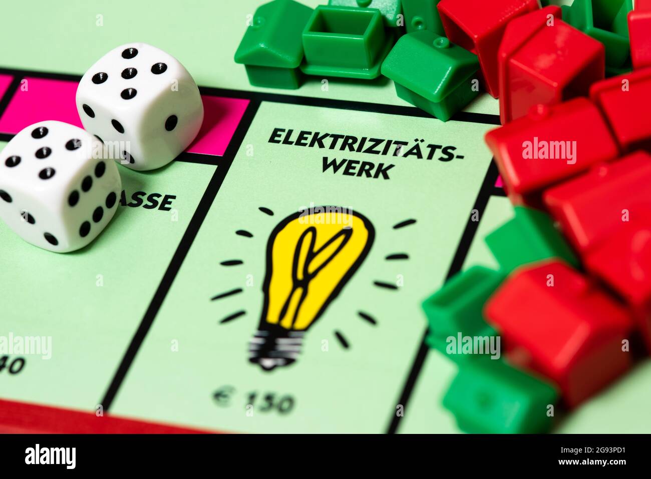 Close up of Electric Works on German Monopoly Board Stock Photo - Alamy