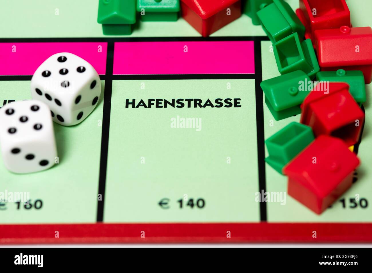 Close up of Hafenstrasse on German Monopoly Board Stock Photo - Alamy