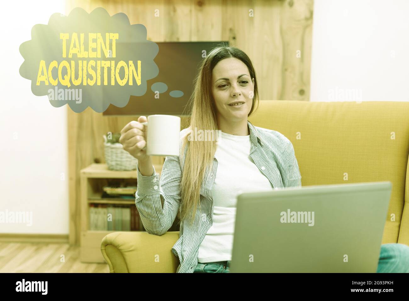 Conceptual display Talent Acquisition, Business approach process of finding and acquiring ...