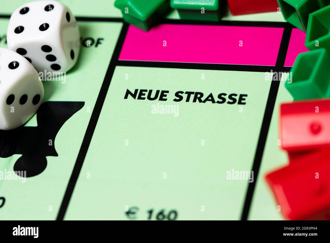 Close up of Neue Strasse on German Monopoly Board Stock Photo - Alamy