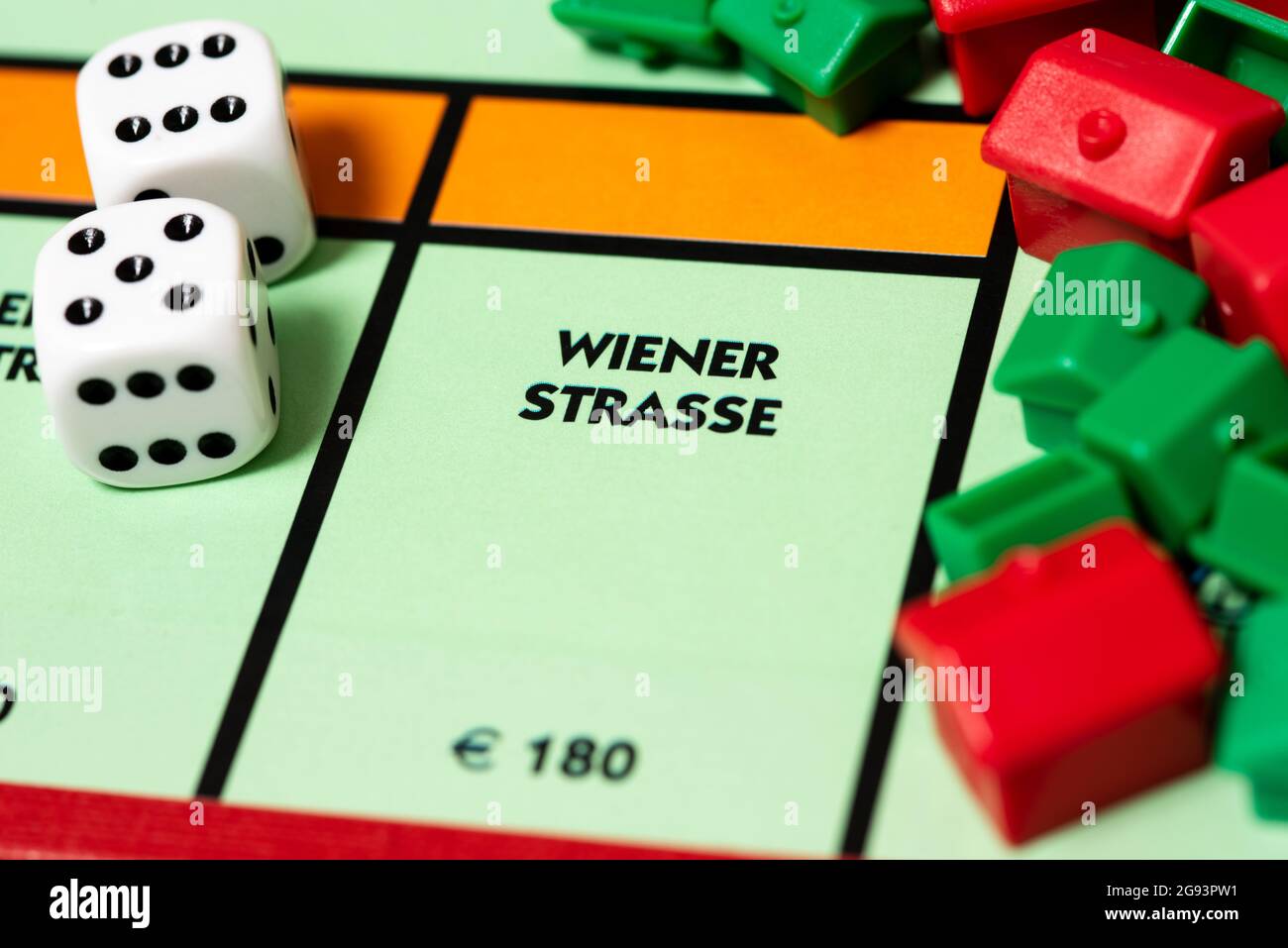 Close up of Wiener Strasse on German Monopoly Board Stock Photo - Alamy