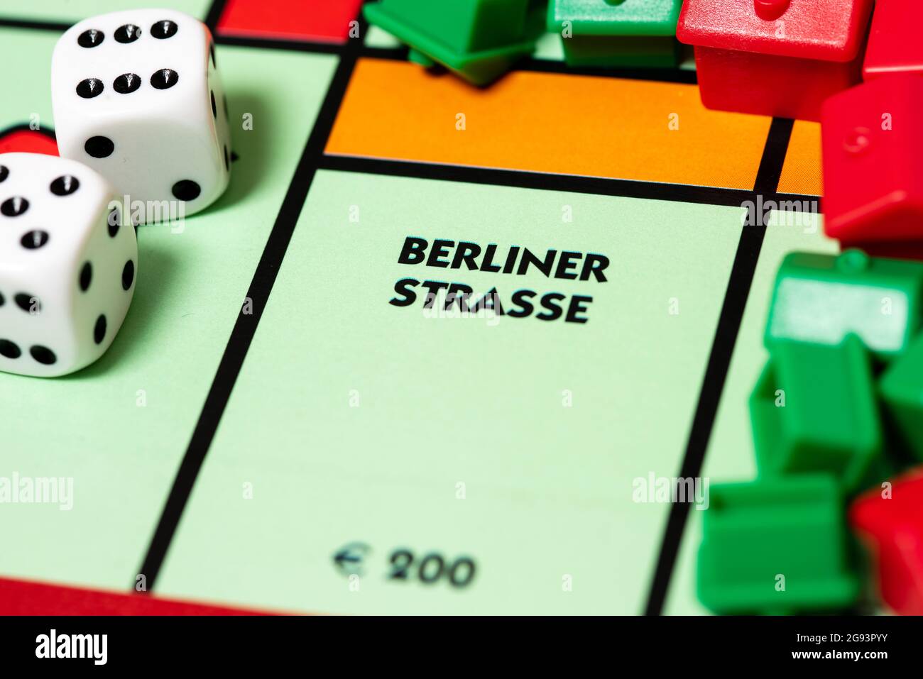 Close up of on German Monopoly Board Stock Photo - Alamy