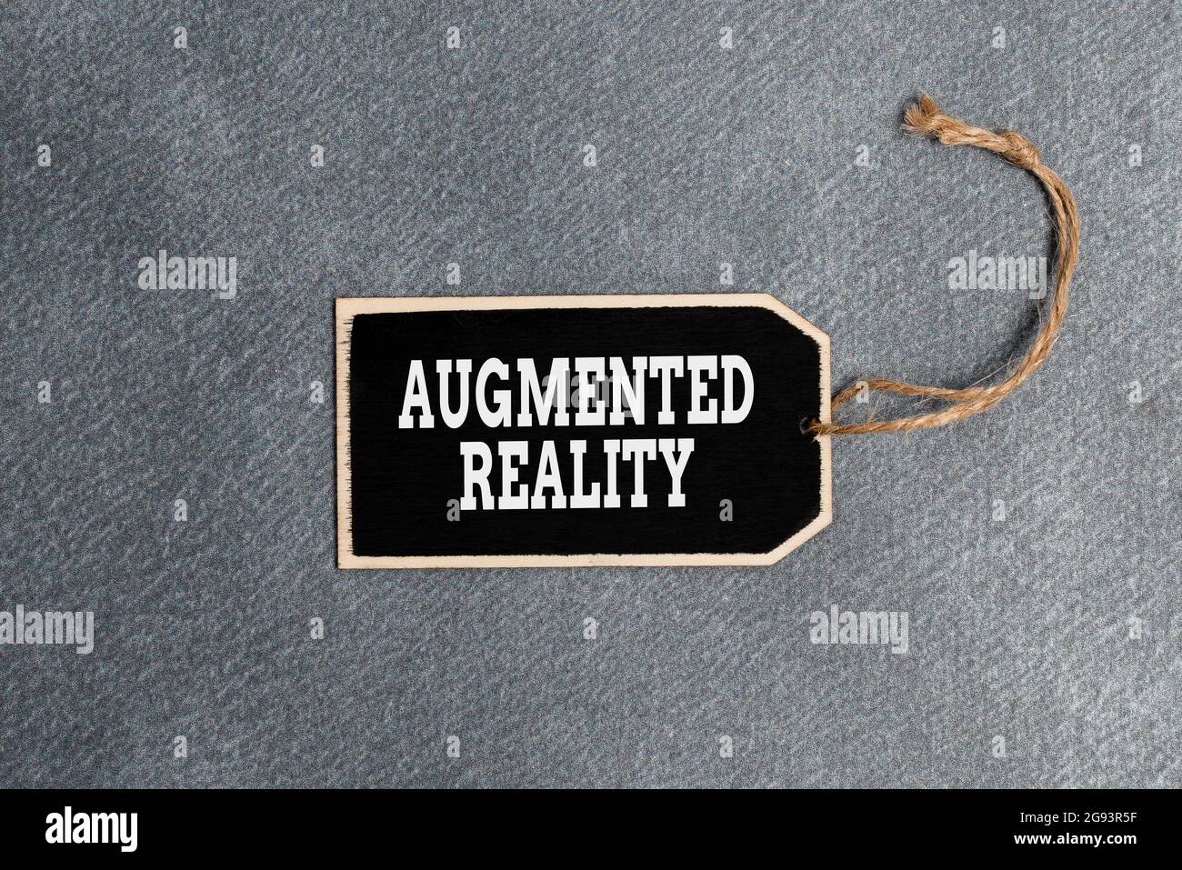 Text caption presenting Augmented Reality. Conceptual photo interactive ...