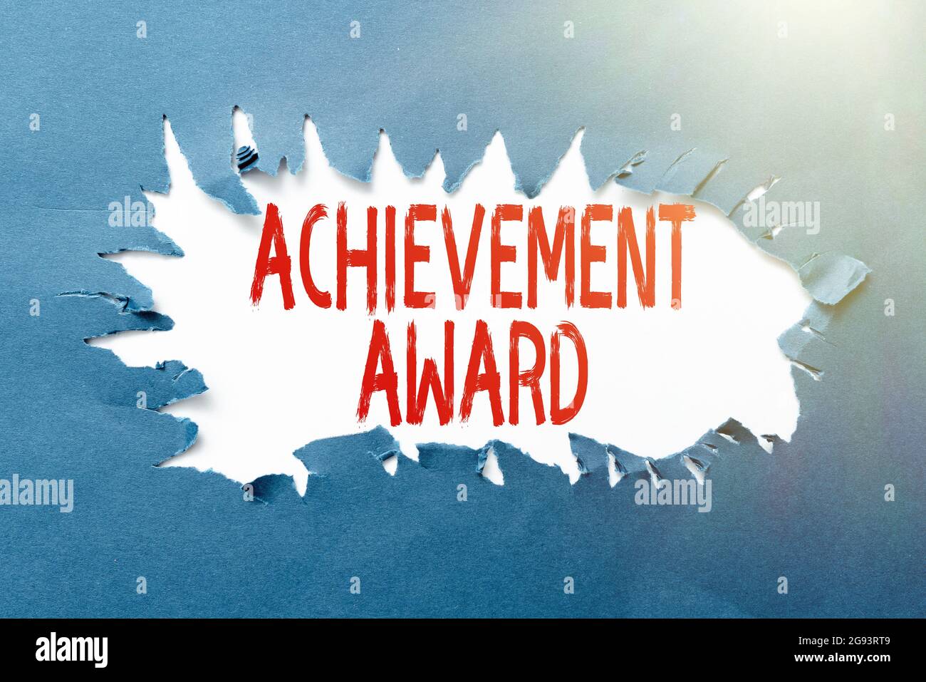 Text caption presenting Achievement Award. Word for recognizes worthy ...