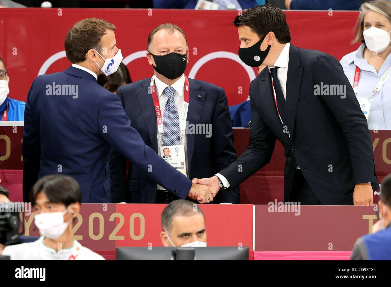 Tokyo, Japan. 24th July, 2021. Tokyo 24-07-2021. Franch president ...