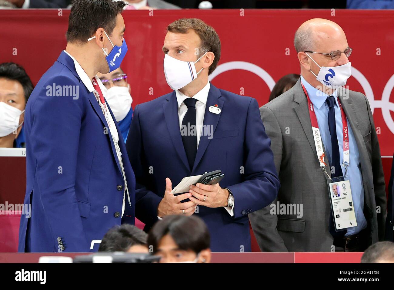 Tokyo, Japan. 24th July, 2021. Tokyo 24-07-2021. Franch president ...