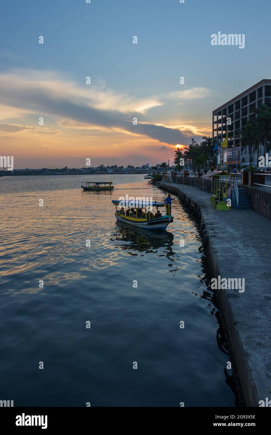 Beautiful seascape at sunset by the James Prinsep Ghat historical ...