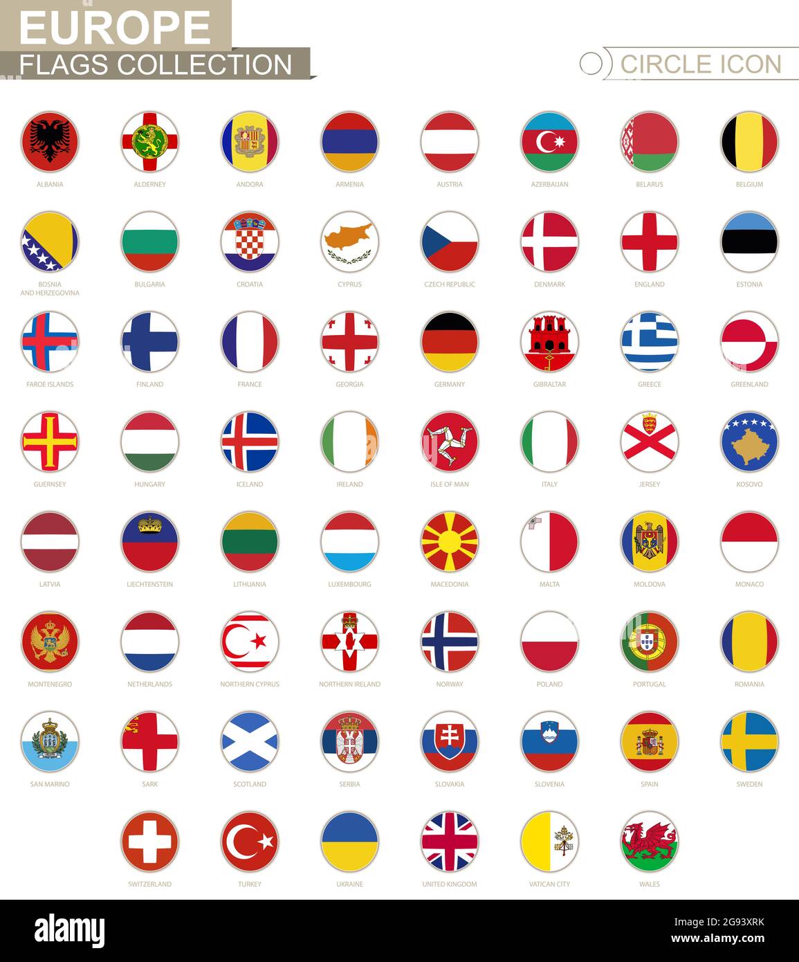 Alphabetically sorted circle flags of Europe. Set of round flags ... Alphabetically sorted circle flags of Europe. Set of round flags ...