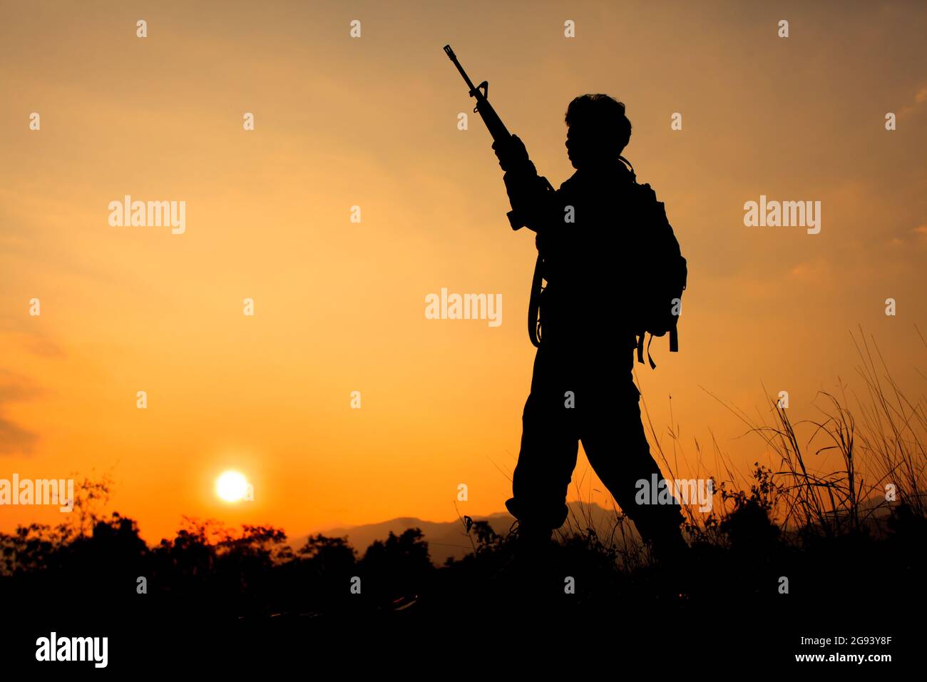 Man With Gun To Head Silhouette