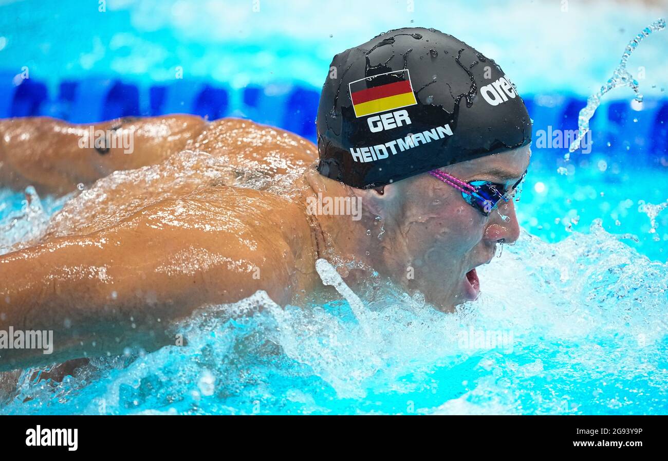 Tokyo, Japan. 24th July, 2021. Swimming: Olympics, preliminaries, 400m ...