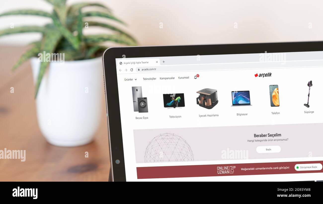 Istanbul, Turkey - July 2021: Illustrative Editorial of Turkish Arcelik ...