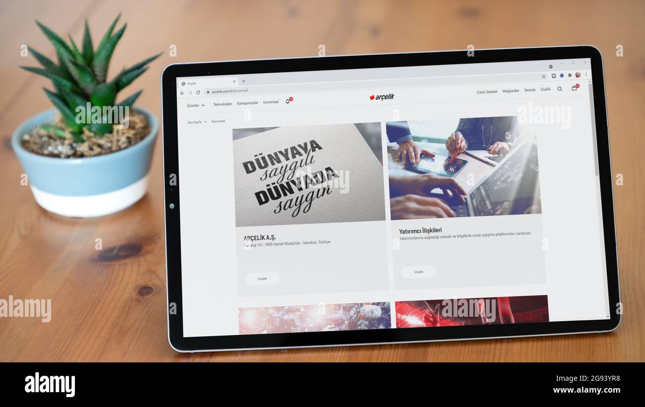 Istanbul, Turkey - July 2021: Illustrative Editorial of Turkish Arcelik ...