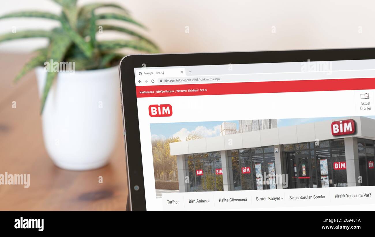 Istanbul, Turkey - July 2021: Illustrative Editorial of Turkish BIM ...