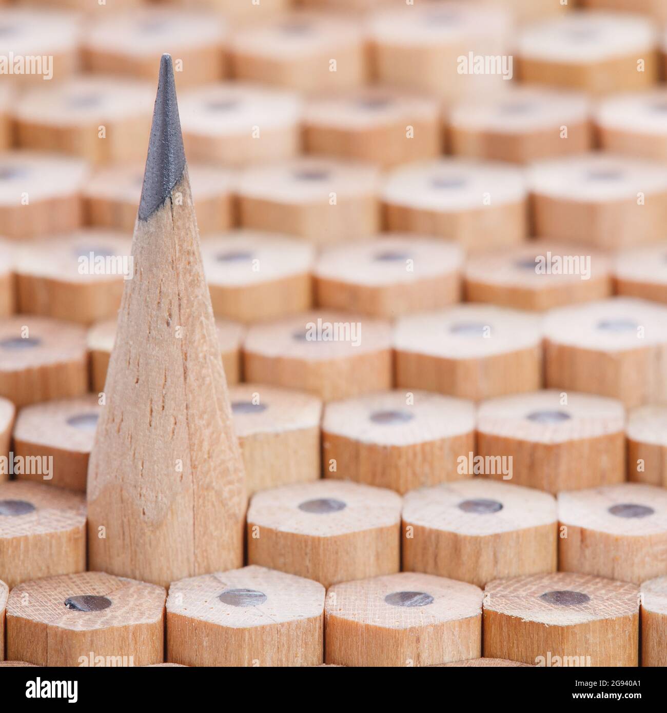 Group of sharpen and unsharp pencils Stock Photo - Alamy