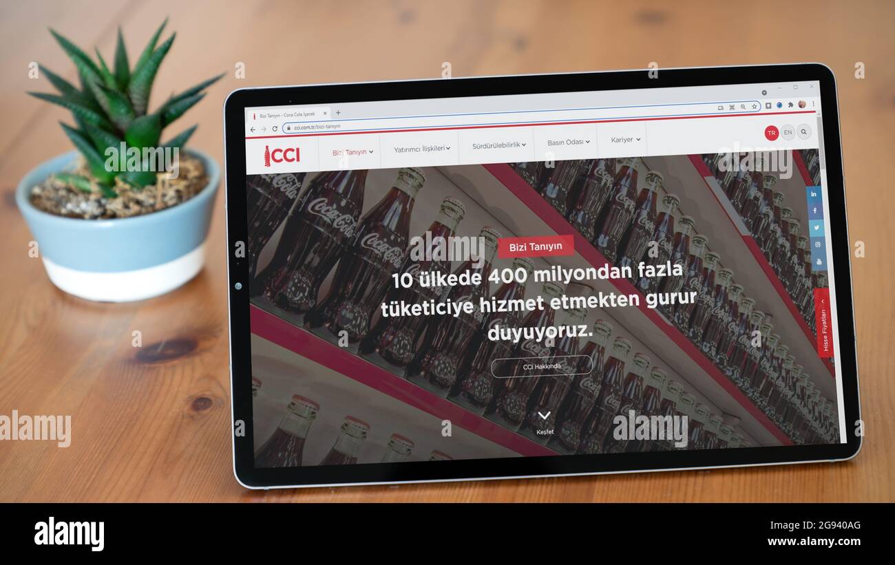 Istanbul, Turkey - July 2021: Illustrative Editorial of Turkish Coca ...