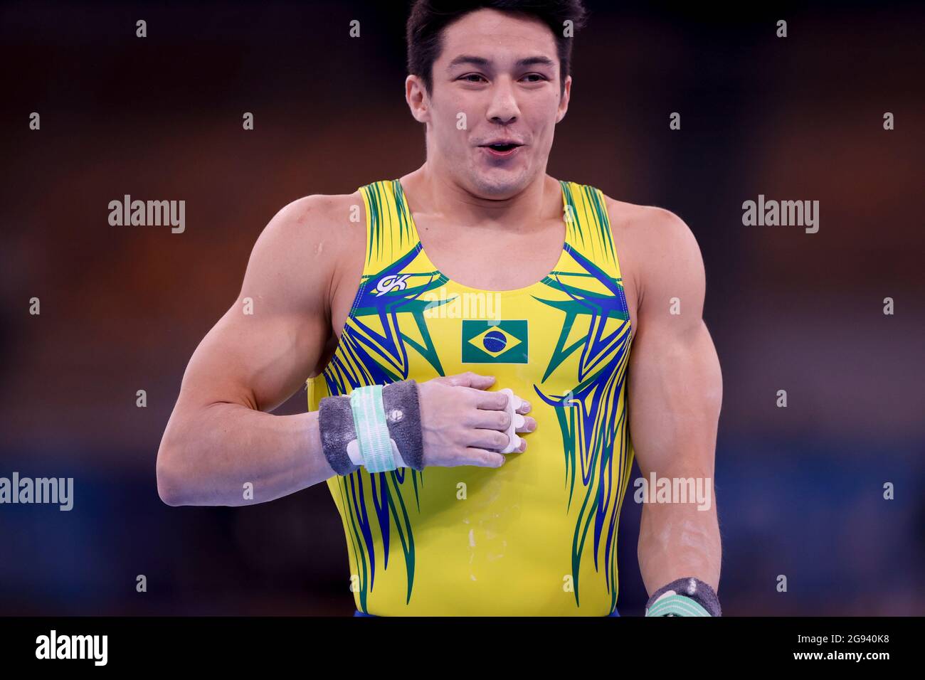 Tokyo, Japan. 24th July, 2021. Arthur Mariano from Brazil on high ...